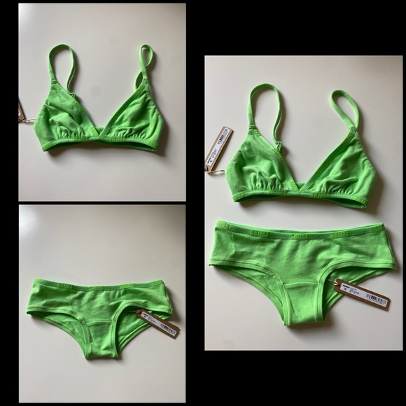 SKIMS | Intimates & Sleepwear | Skims Cotton Logo Set Triangle Bralette ...